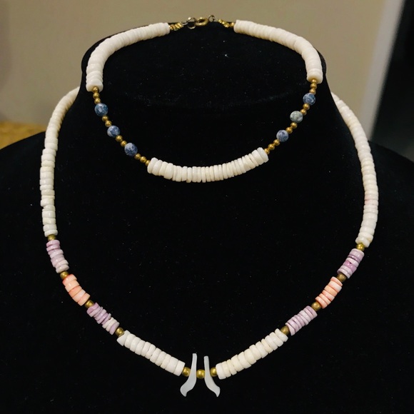 Jewelry | Sea Shell Birds Mother Of Pearl Bracelet Necklace | Poshmark